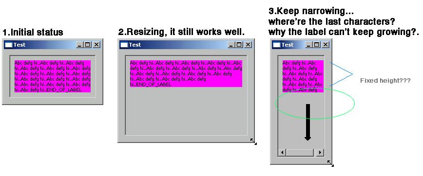 Big Trouble Qscrollarea And Qlabel With Word Wrap And Qtaligntop Layout Alignment